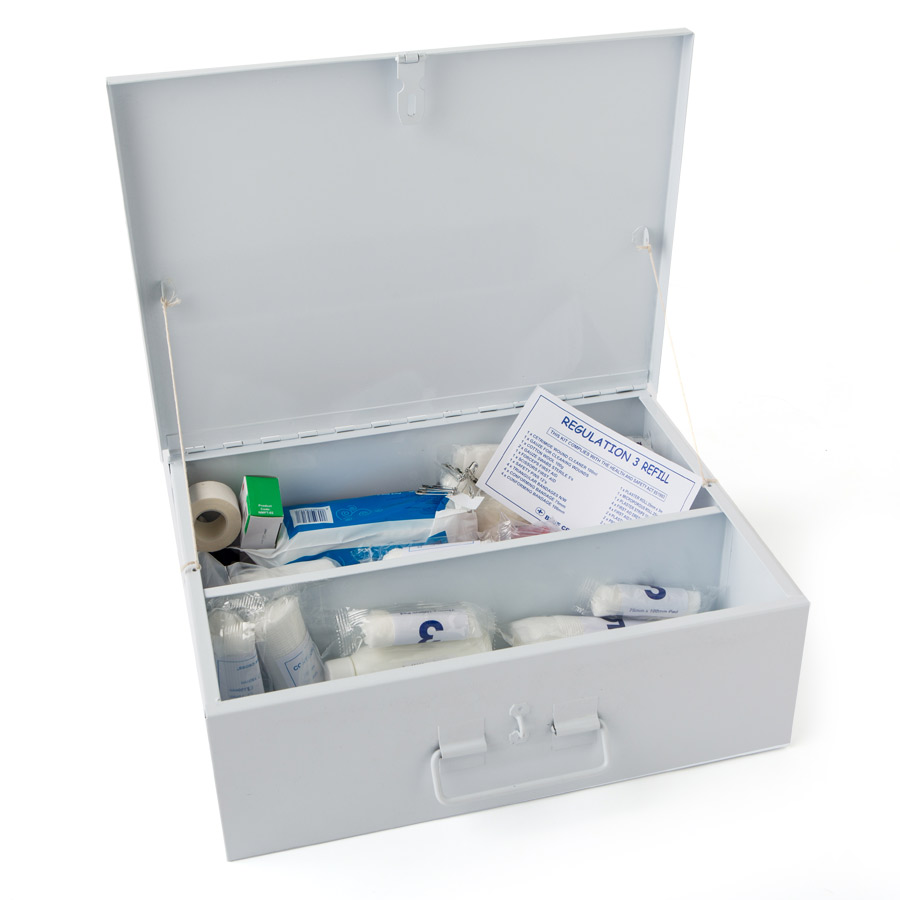 Regulation 3 First Aid Metal Box (with Contents) from FTS Safety