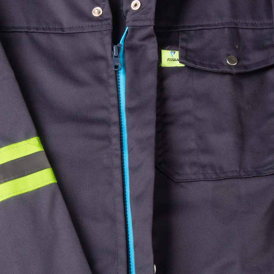 Titan Premium Navy Blue Workwear Jacket (with Reflective) from FTS Safety