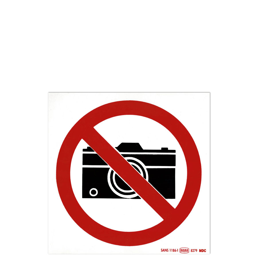 Sign Cameras Prohibited 190X190 from FTS Safety