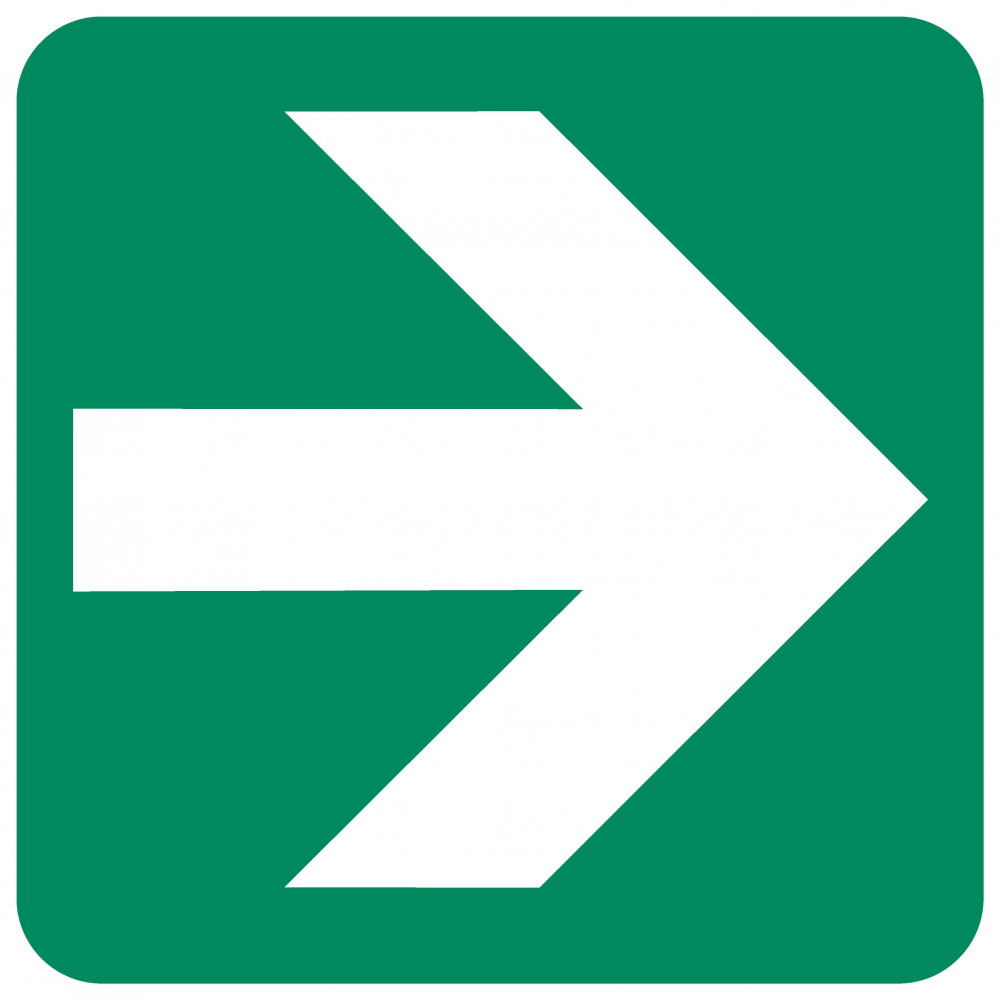 Sign General Direction 190X190 from FTS Safety