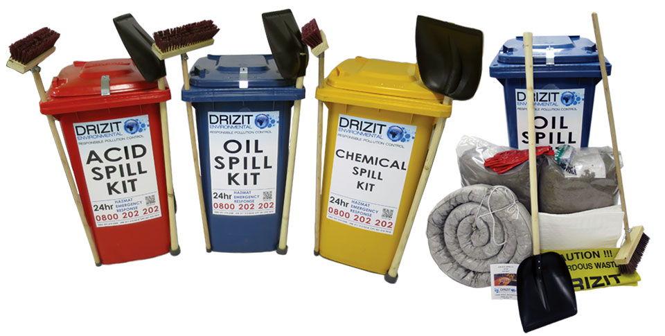 Drizit Oil Wheely Bin Spill Kit (240L) | FTS Safety