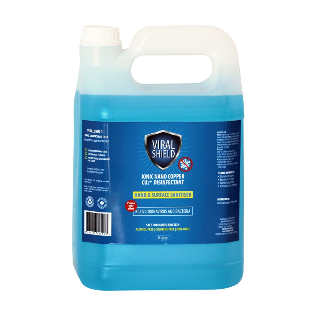 Viral Shield - Hand and Surface Cleaner 5L - Ready Mix from FTS Safety