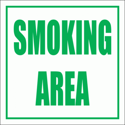Sign Smoking Area 290x290 from FTS Safety