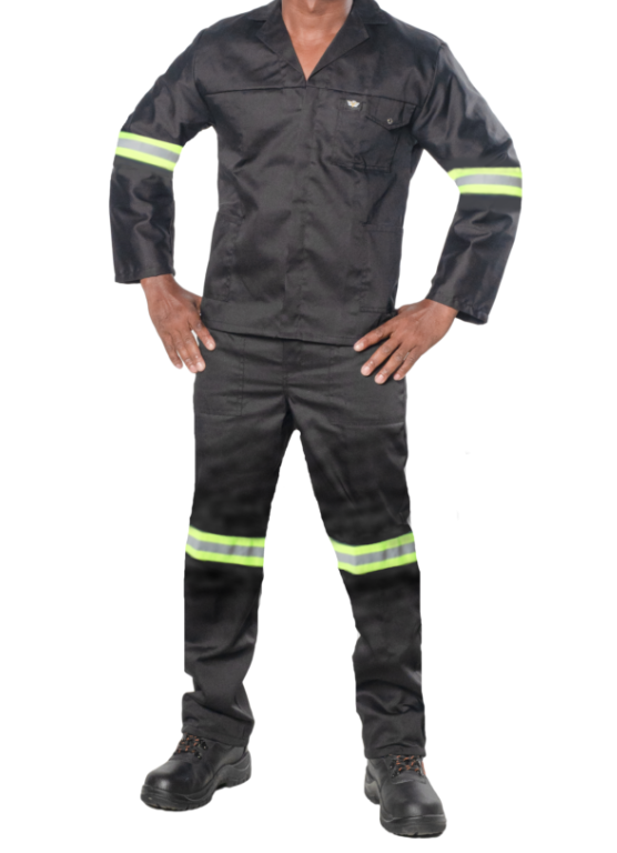 Vulcan Standard Budget Conti Suit (80/20) Black with Tape | FTS Safety